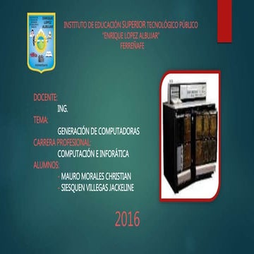 Cuadro Comparativo de las Generaciones del Computador | PDF