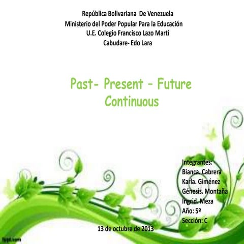 Past- Present- Future Continuous | PPTX