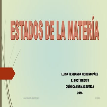 Los estados de la materia | DOCX