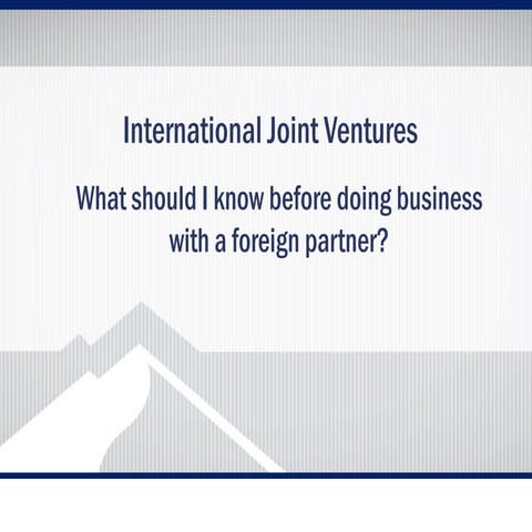 Joint Venture Coordination and Feasibility Study.pptx