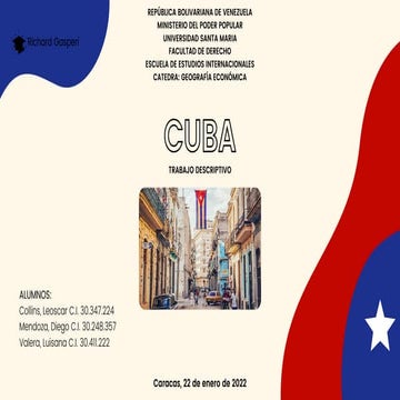 PERFIL PAÍS CUBA - GEOGRAFÍA ECONOMICA | PDF