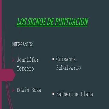 Los signos de puntuación. | PPTX