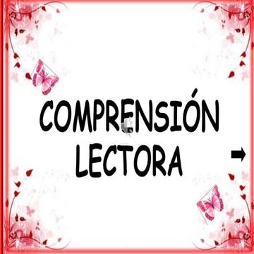 comprensión lectora | PPTX