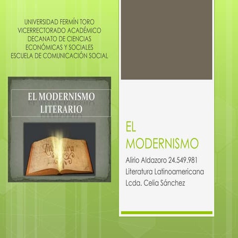 EL MODERNISMO | PPTX