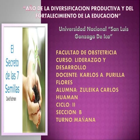 Diapositivas el secreto de las siete semillas | PPTX