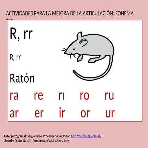 Cuaderno para trabajar el fonema rr | PDF