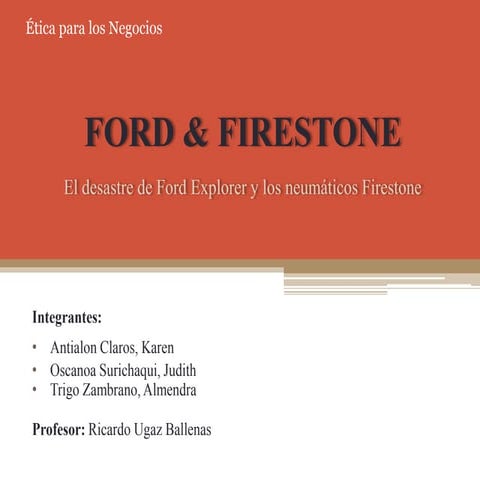 Diapositivas caso Ford y Firestone | PPTX