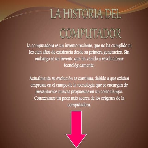 Diapositivas la historia del computador | PPTX