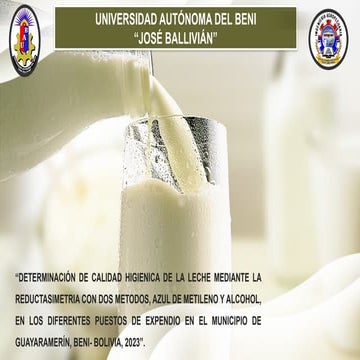 PRUEBA DE ALCOHOL EN LECHE | DOCX