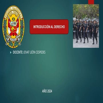 DIAPOSITIVAS PNP INTRODUCCION AL DERECHO2024 | PPTX
