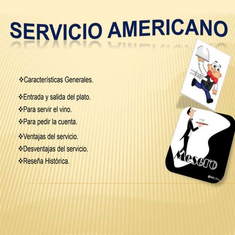 Servicio americano | PPTX