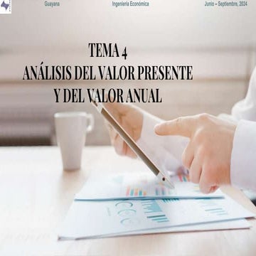 ANALISIS DEL VALOR PRESENTE Y DEL VALOR. | PPTX