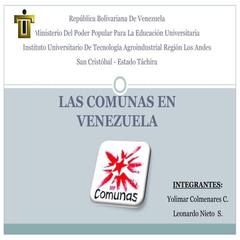 las comunas en venezuela | PPTX