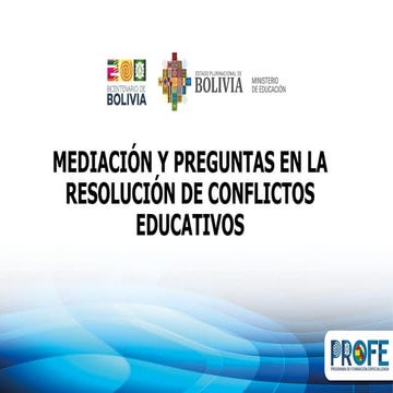 DIAPOSITIVA UT 3_MEDIACIÓN Y PREGUNTAS EN LA RESOLUCIÓN DE CONFLICTOS ...