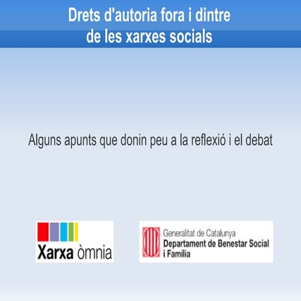 Apunts sobre drets d'autoria i xarxes socials | PDF