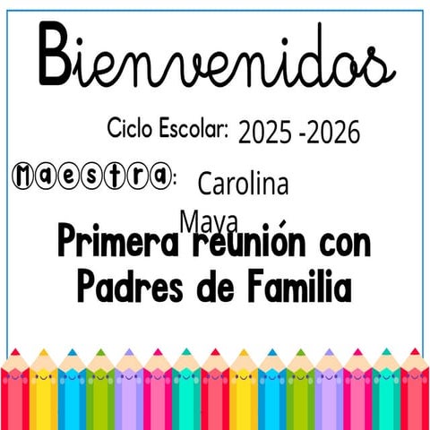 Diapositvas Primera Reunión EDITABLE para tu primer reunión de padres ...