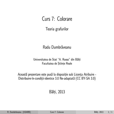 Curs 7: Colorare | PPT