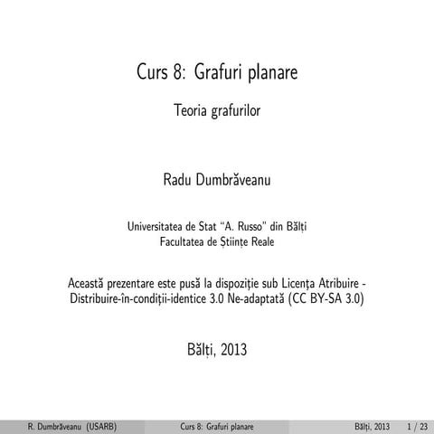 Curs 8: Grafuri planare | PDF