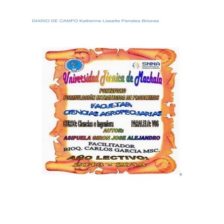 Diario de campo katherine lissette parrales briones | DOCX