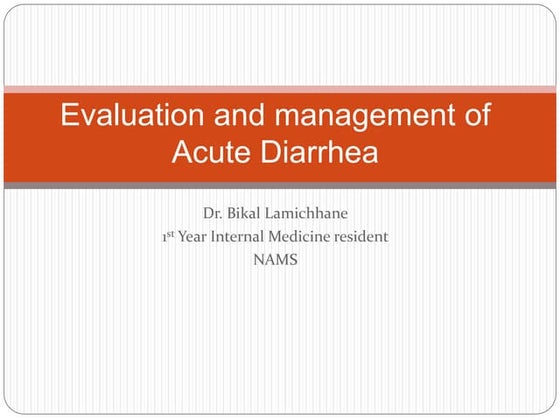 Pathophysiology of diarrhea | PPT | Digestive Disorders | Diseases and ...