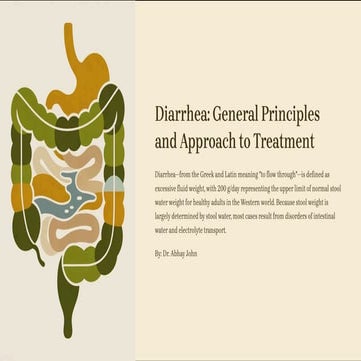Diarrhea General Principles and Approach to Treatment | PDF