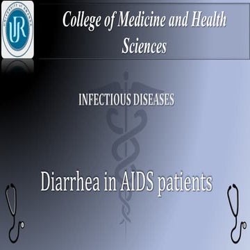 Diarrhea in aids patients | PPTX