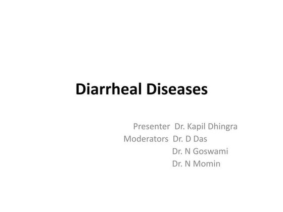 Pathophysiology of diarrhea | PPT