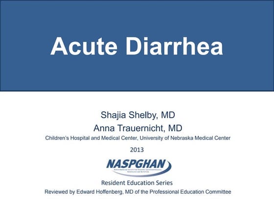 Diarrhea Slide Teaching Slide Set Acute Diarrhea.ppt