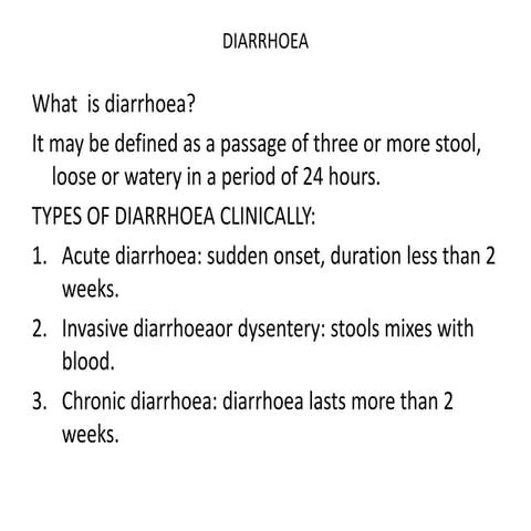 Diarrhoea | PPTX