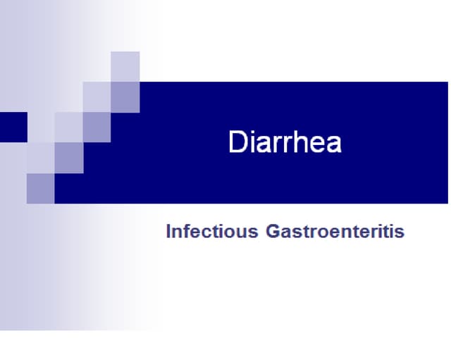 DIARRHEA pathophysiology and management. | PDF