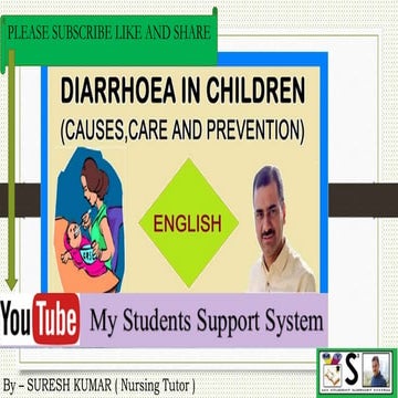 Diarrhoea in children english | PPTX