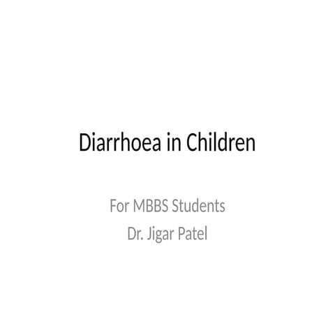 Diarrhoea_in_Children_MBBS student learning | PPTX