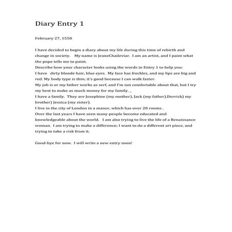 Diary entries | PDF