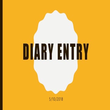 Diary entry | PPT
