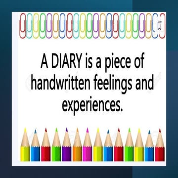 DIARY ENTRY.pptx that helps learners/teachers understand | PPT