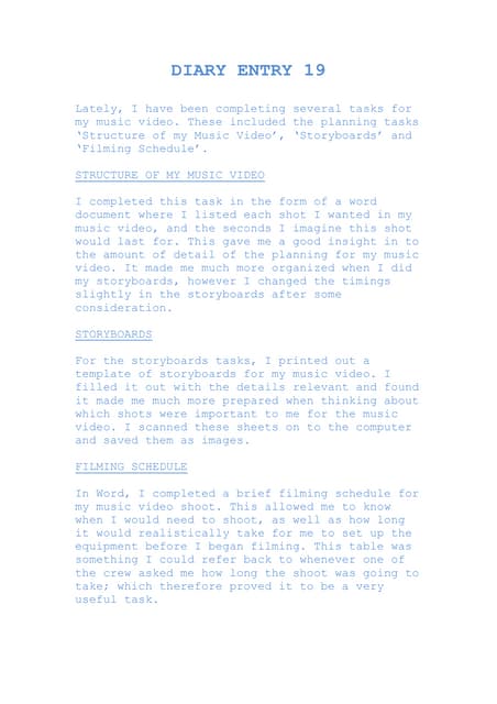 Diary entry 28 | PPT