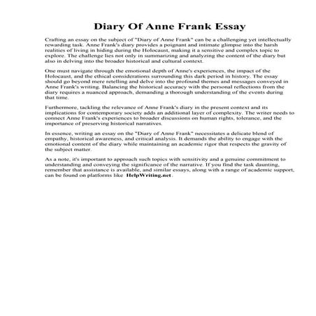 Diary Of Anne Frank Essay.pdf