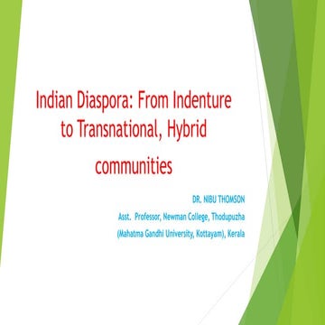 DIASPORA.ppt written and submitted by the actual and novel writer | PPT