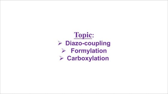 Diazotisation and coupling reaction | PPTX | Chemistry | Science