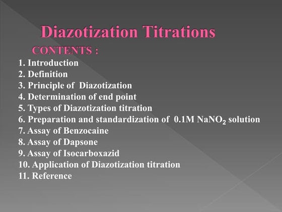 Diazotisation and coupling reaction | PPT