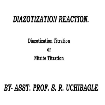 Diazotization titrations | PPTX