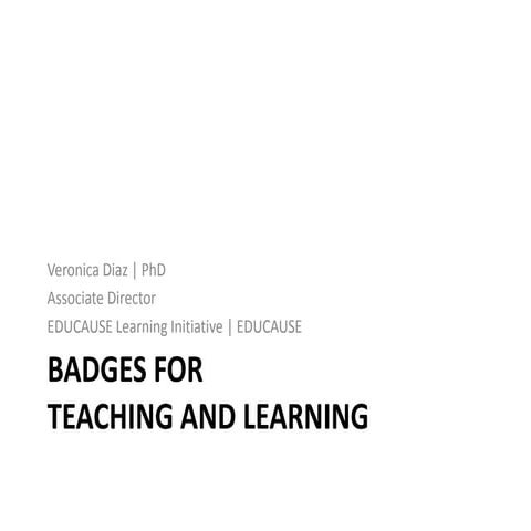 Badges for Teaching and Learning | PPTX