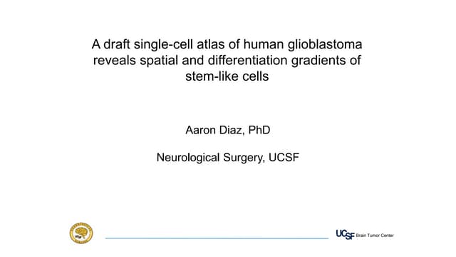 A Draft Single Cell Atlas Of Human Glioma Ppt