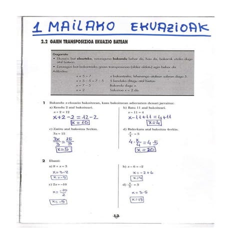 Diber mateko-ariketen-ebazpena | PPT