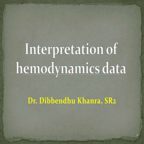 interpretation of hemodynamic data | PPTX | Heart and Cardiovascular ...