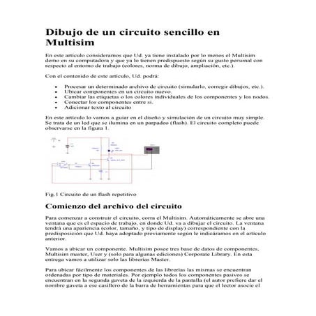 Multisim, como medir paso a paso | PDF
