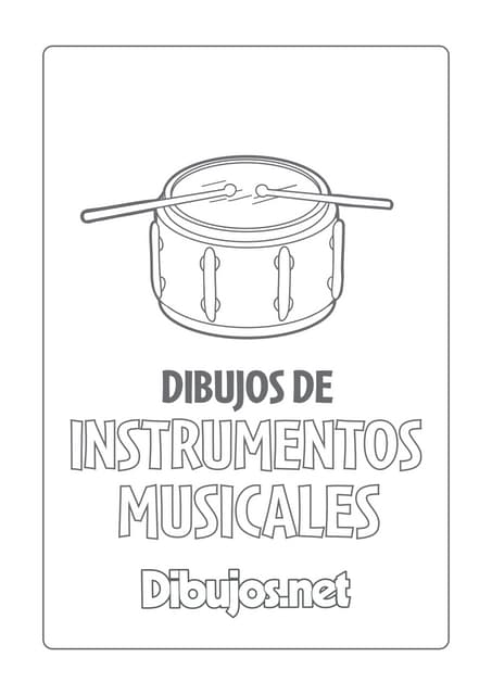 Dibujos De Instrumentos Musicales Para Colorear Y Pintar