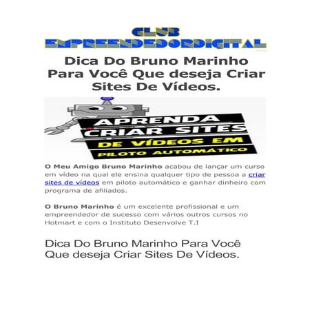 Dicas do Bruno Marinho. | PDF