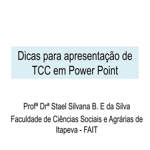 Modelo de slide tcc i (2) | PPT