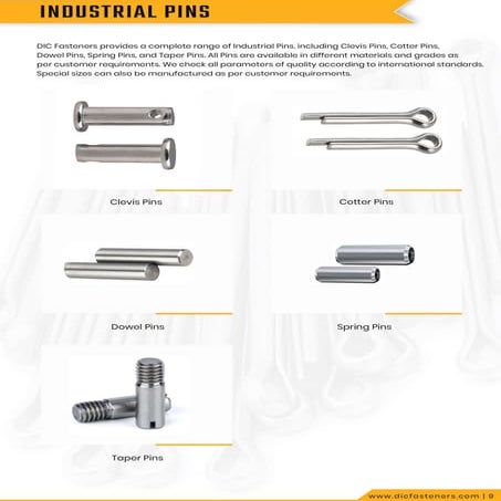 Industrial Pins Exporter & Supplier worldwide | PDF